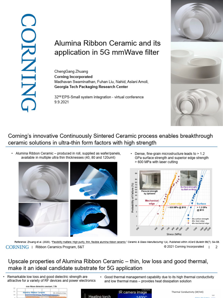 EPS2021 - Thin, Flexible ARC For 5G Mmwave Filter - Corning - Zhuang ...