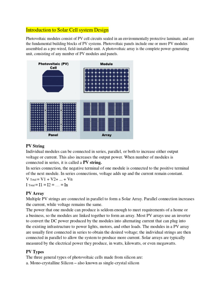 Solar Cell System Design-2 | PDF | Photovoltaic System | Photovoltaics
