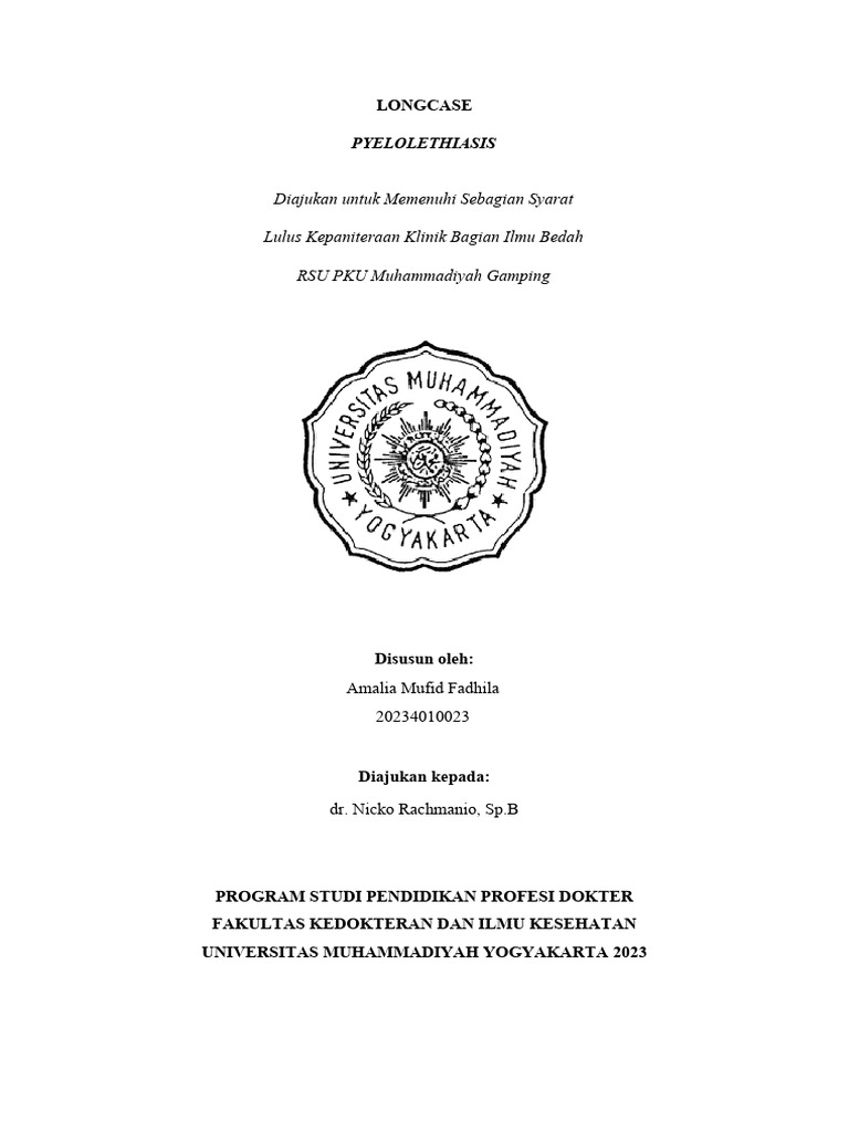 Longcase Bedah Umum (Dr. Nicko) | PDF