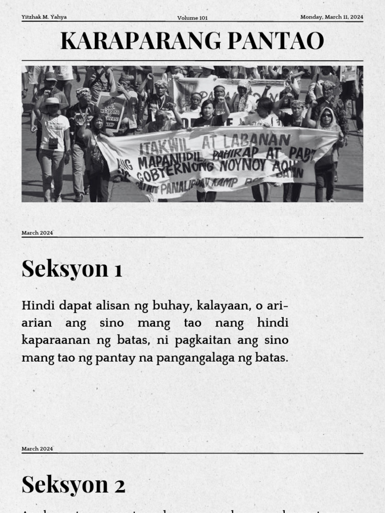 Karapatang Pantao AP PPT PT | PDF