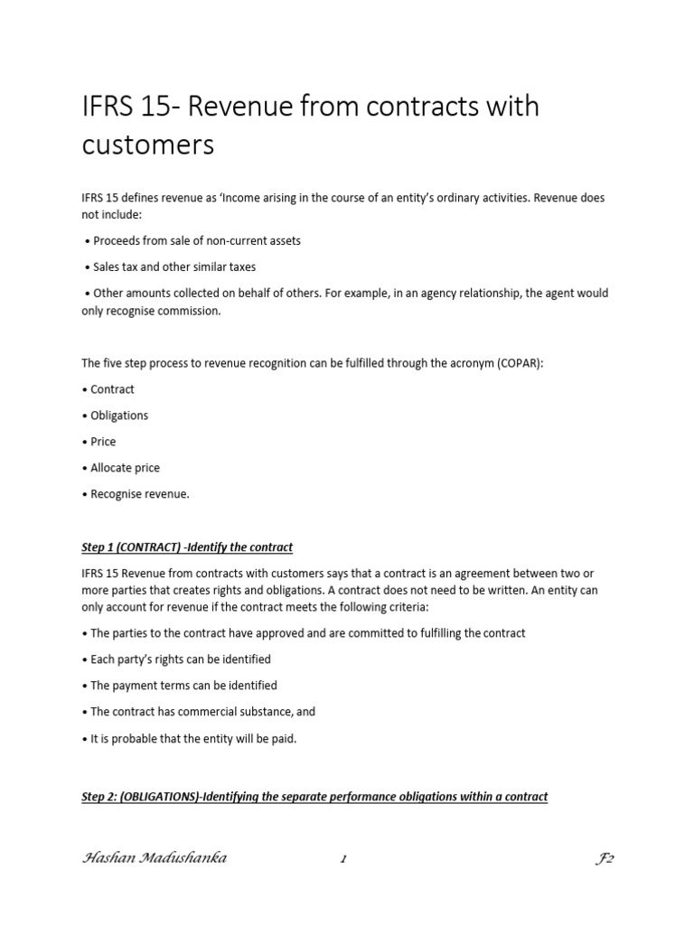 IFRS 15 - Revenue From Contracts With Customers | PDF | Revenue | Prices