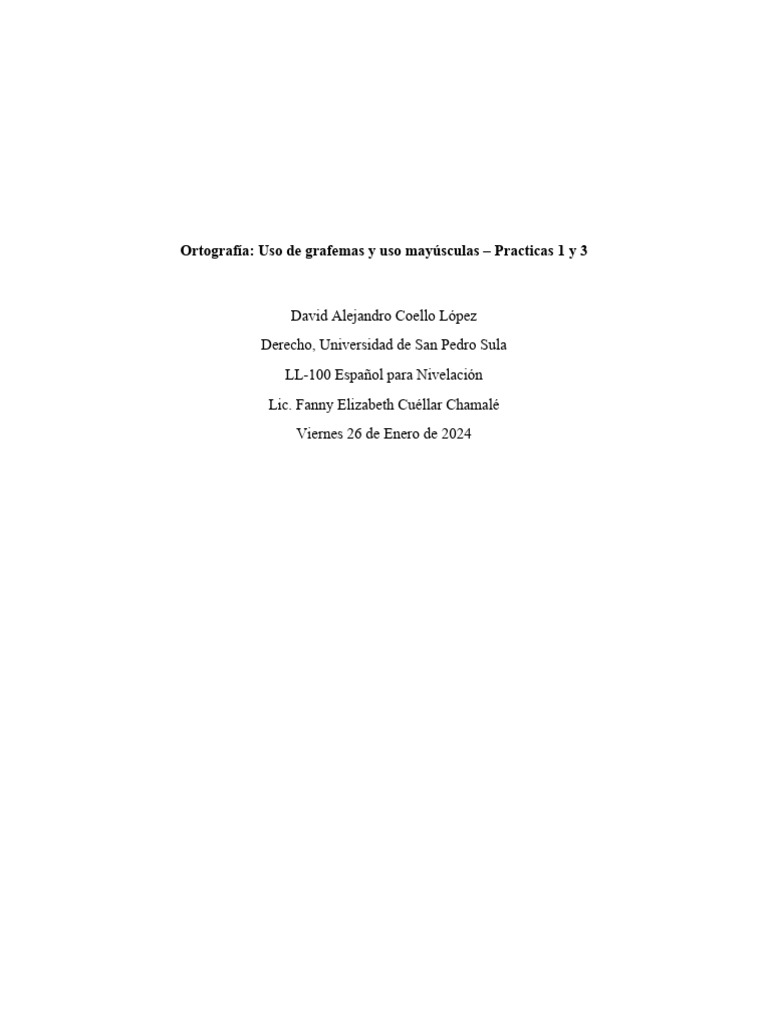 Coello David Ortografía 1 Y 3 Pdf
