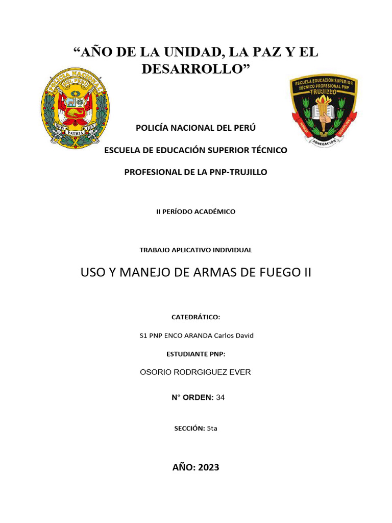 UMDF - Osorio Rodriguez Ever | PDF | Cartucho (armas de fuego) | Munición
