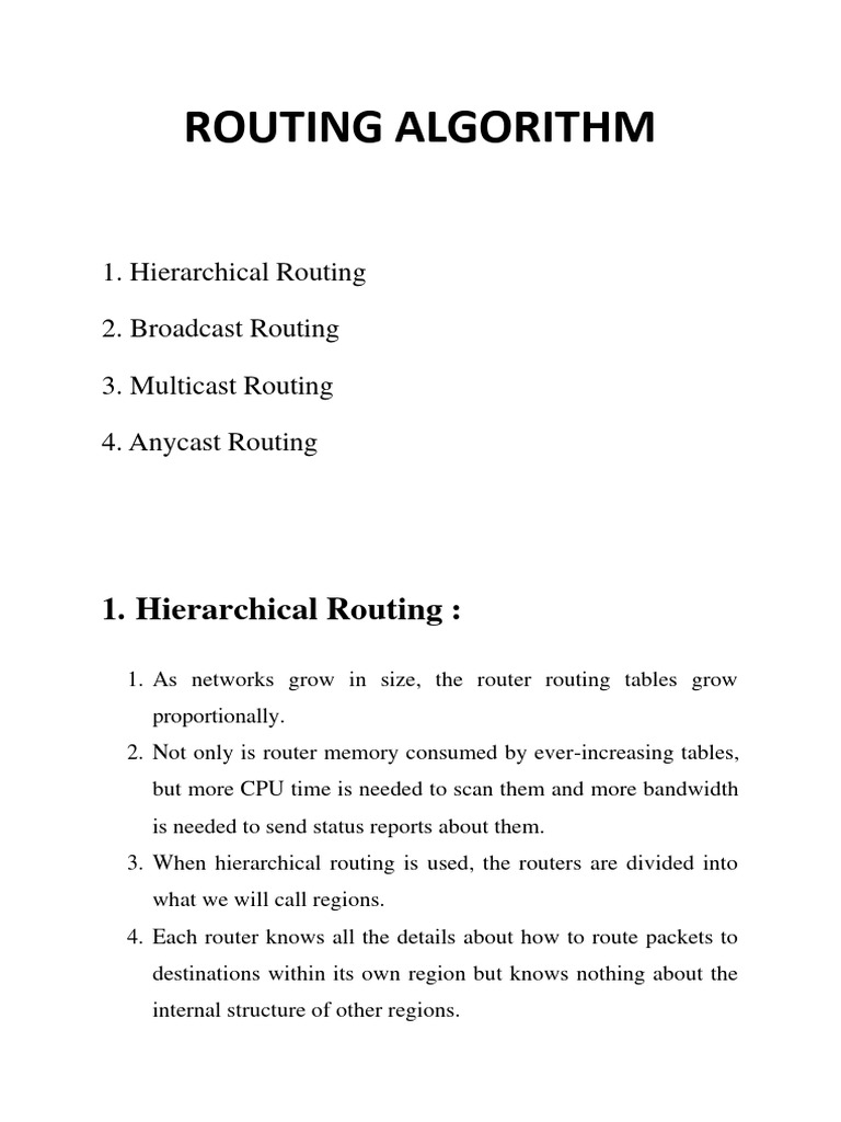 CN Routing algorithms | PDF | Routing | Multicast CN Routing algorithms | PDF | Routing | Multicast