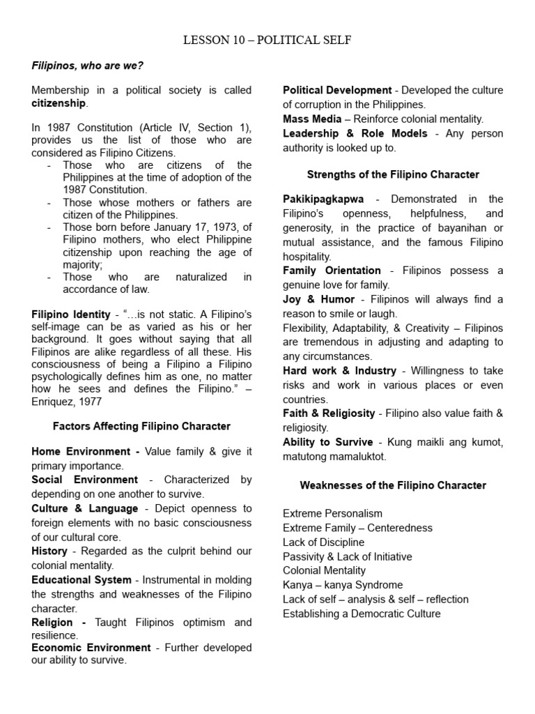 Uts Notes Finals Pdf Self Concept Self Esteem