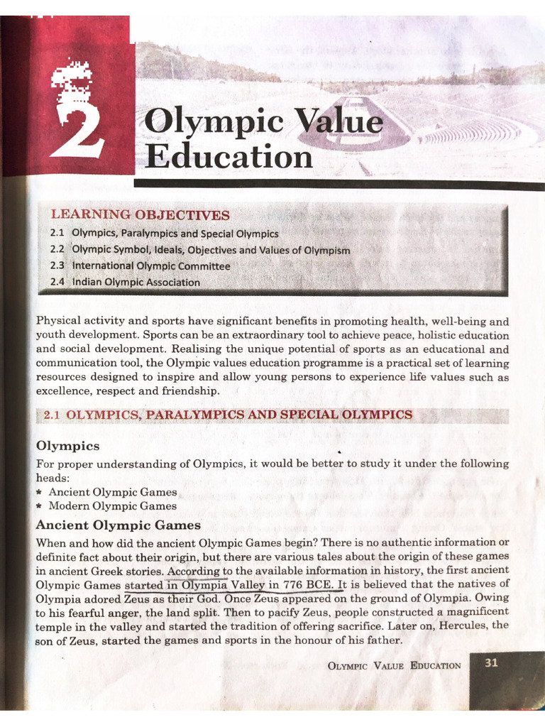 2.olympic Value Education | PDF
