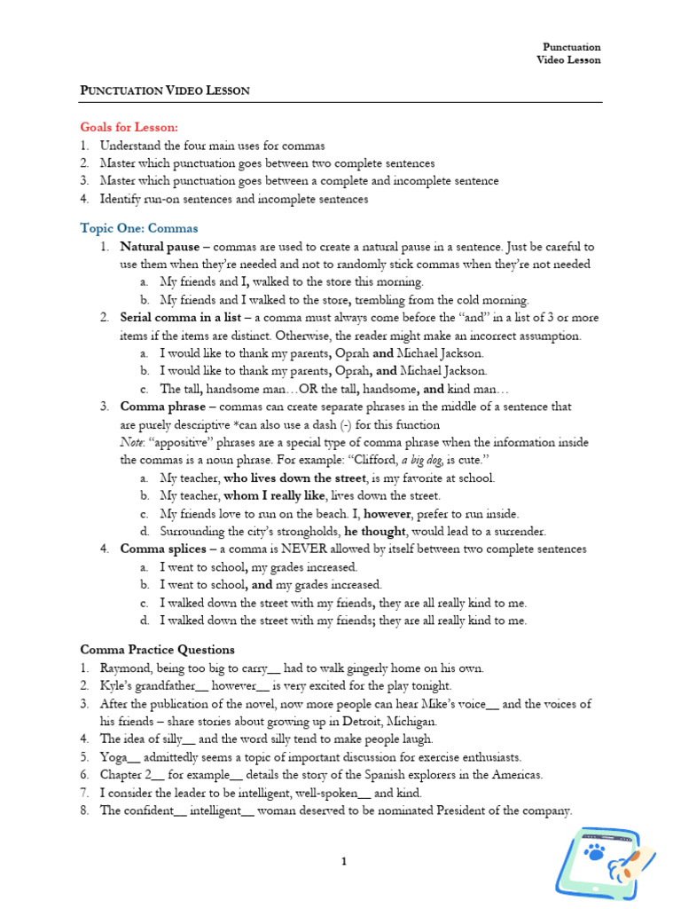 Punctuation | PDF | Comma | Punctuation Punctuation | PDF | Comma | Punctuation