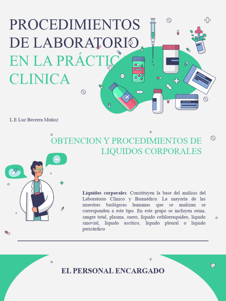 Procedimientos de Laboratorio en La Práctica Clinica | PDF | Fluido cerebroespinal | Semen