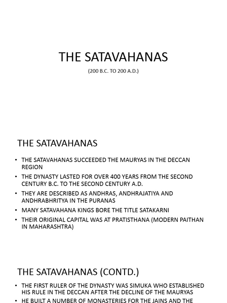 12.the Satavahana Dynasty | PDF