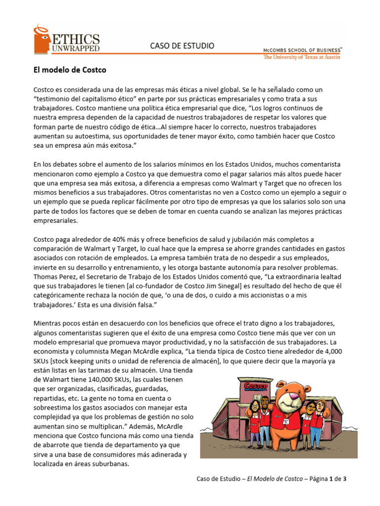 GRUPO 1 El Modelo Costco | PDF | Business | Walmart