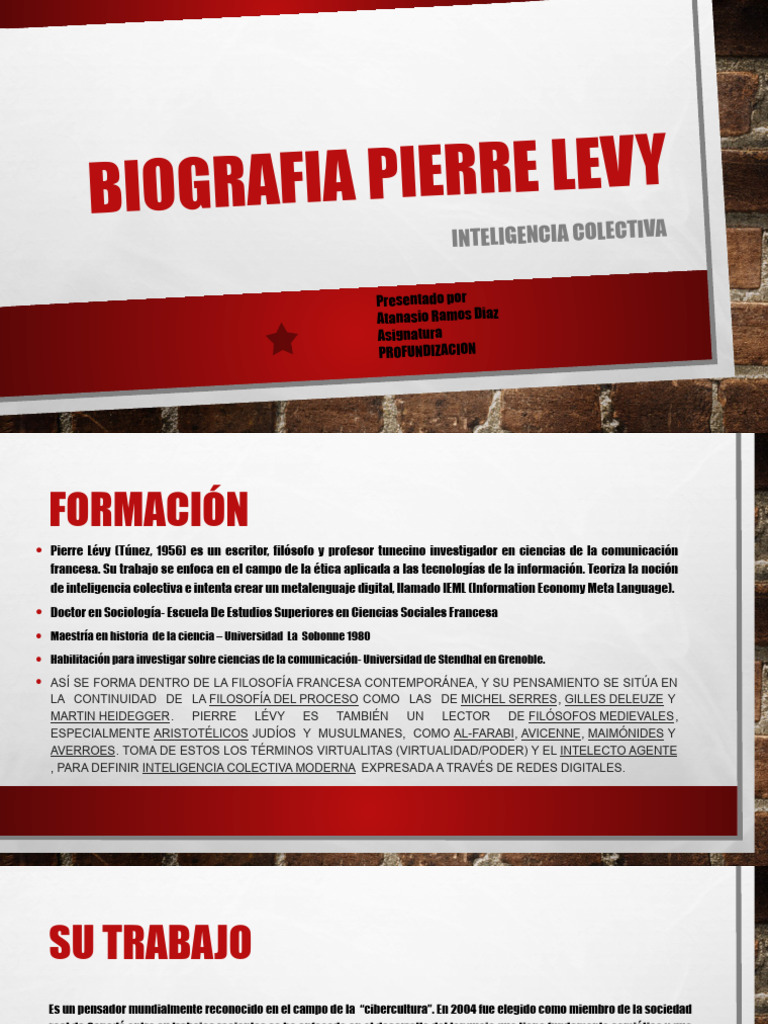 Biografia Pierre Levy | PDF | Science | Educación en artes liberales Biografia Pierre Levy | PDF | Science | Educación en artes liberales
