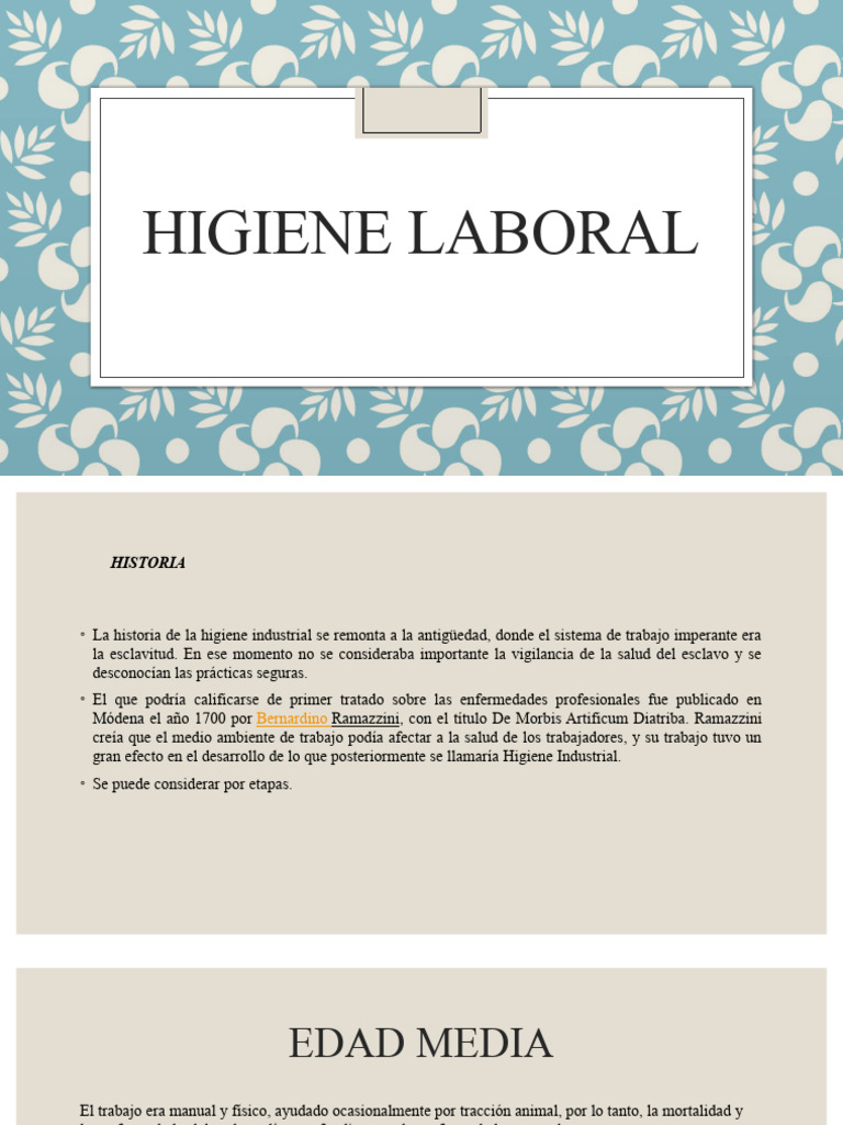 Higiene Laboral-Presentacion | PDF