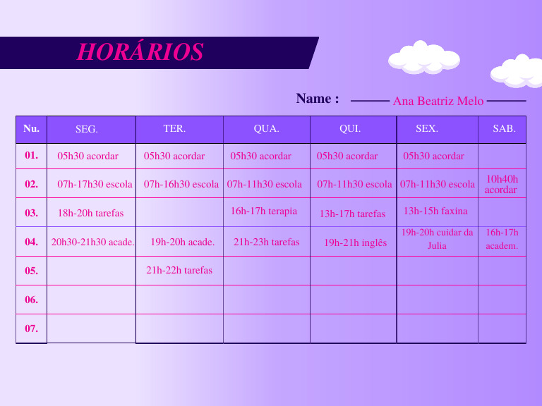 Purple and Pink Modern Weekly Chore Chart | PDF Purple and Pink Modern Weekly Chore Chart | PDF