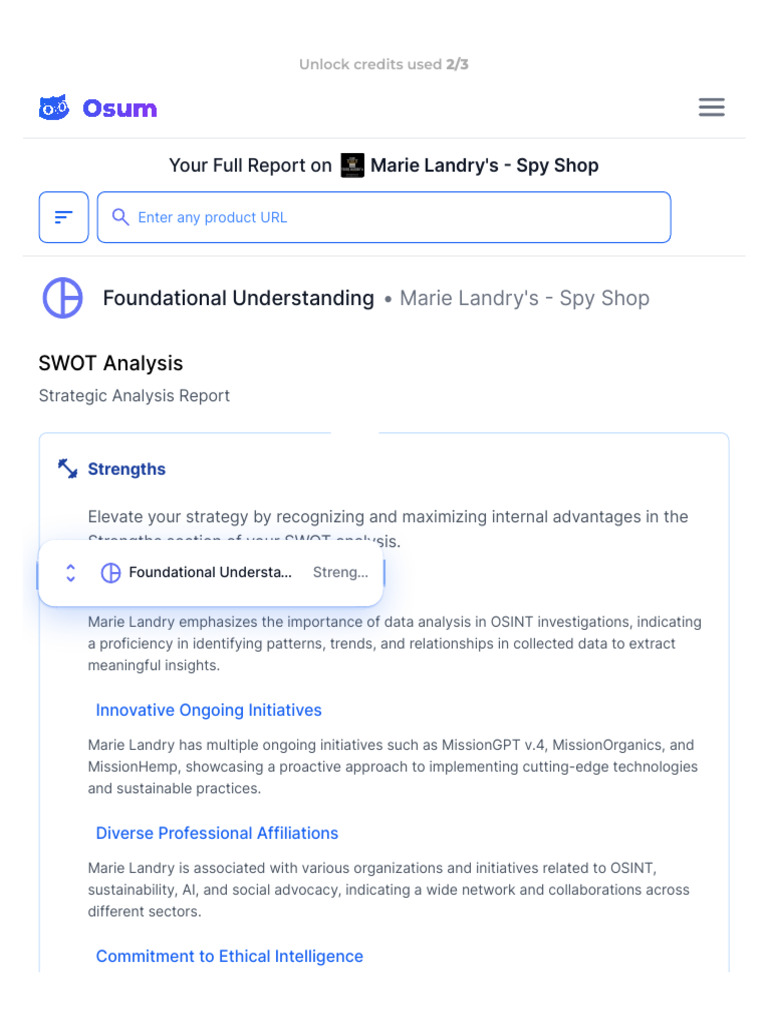 OSUM - Insights - Marie Landry's Spy Shop | Download Free PDF ...