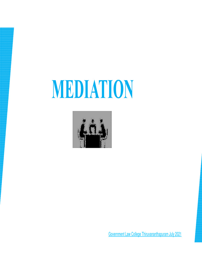 ADR Mediation | PDF | Mediation | Alternative Dispute Resolution