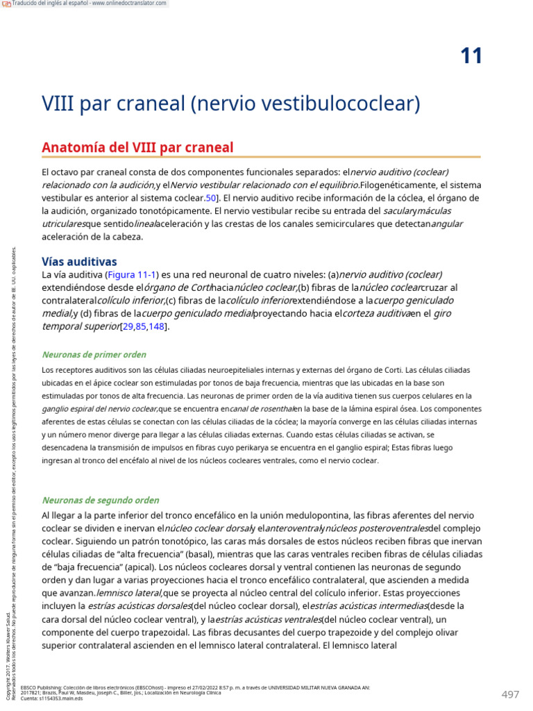 Cranial Nerve Viii The Vestibulocochlear Nerve En Es Descargar