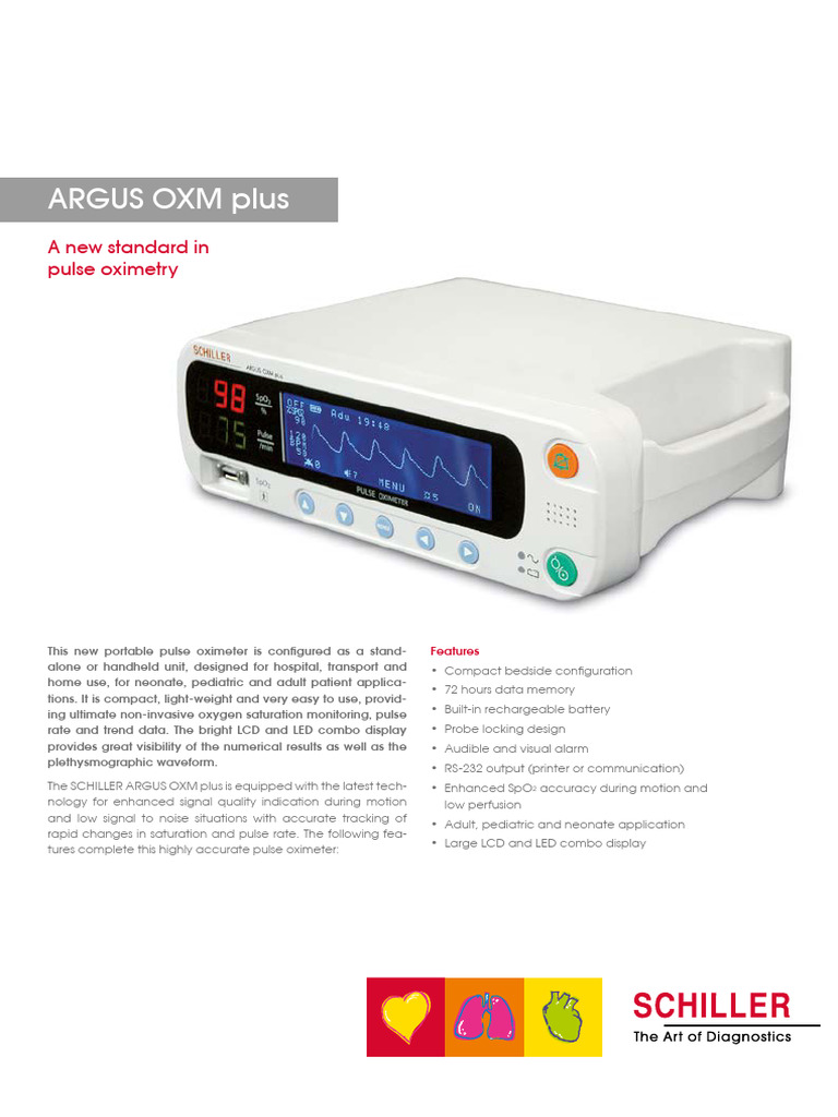 Schiller ARGUS OXM Plus Overview | PDF | Electronics | Equipment