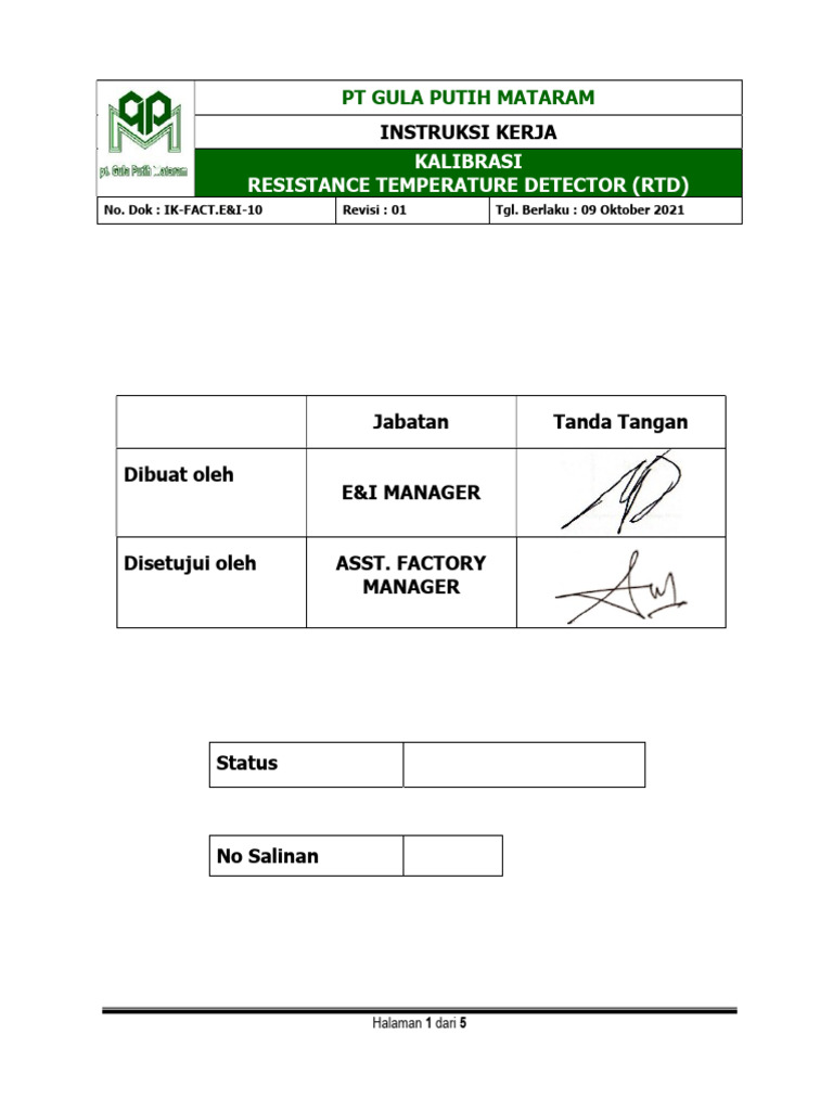 JWB LKS 1 - IK Kalibrasi RTD | PDF | Teknologi & Rekayasa