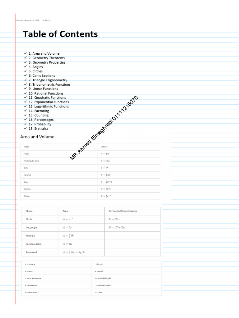 Mathematics Rules | PDF