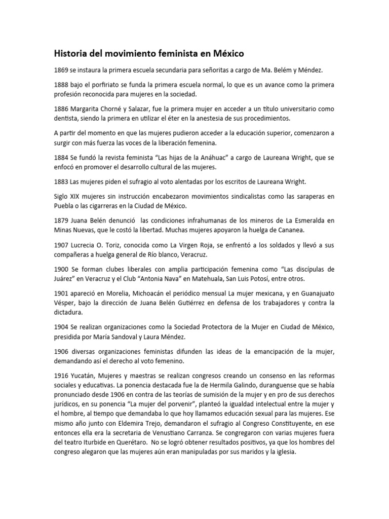 Evolución del Feminismo en México | PDF | Justicia | Crimen y violencia