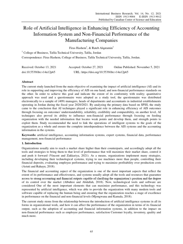 Role of Artificial Intelligence in Enhancing Effic | PDF | Errors And Residuals | Artificial ...