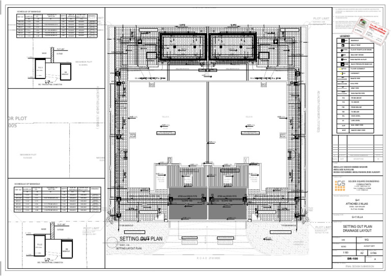 dr-100 setting out plan drainage layout1504791865707 | PDF | Hydraulic ...