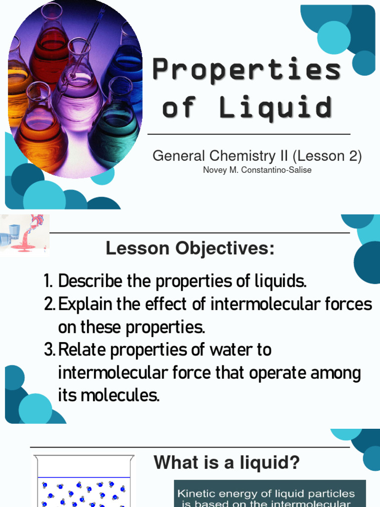 Properties of Liquid | PDF | Liquids | Pressure