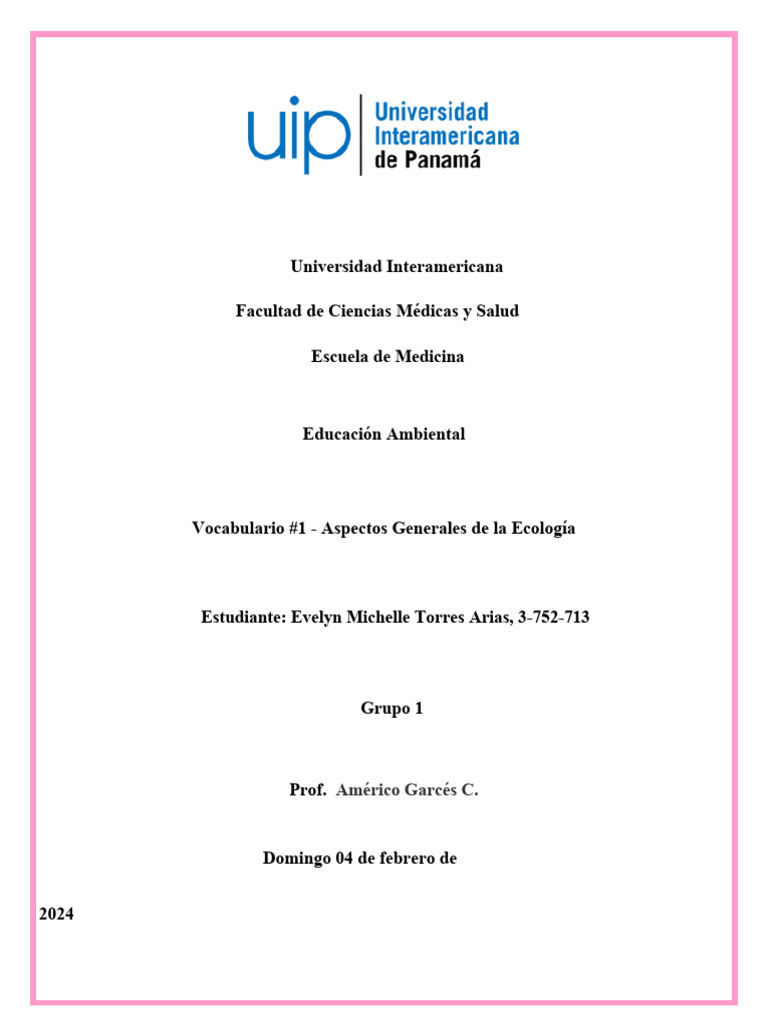 Vocabulario de Ecología y Medio Ambiente | PDF | Ecosistema | Ecología