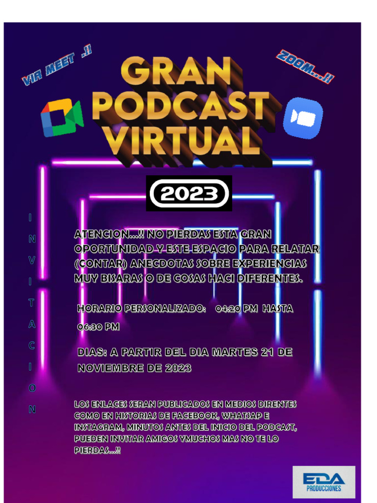 INVITACION PODCAST MUNDIAL | PDF INVITACION PODCAST MUNDIAL | PDF