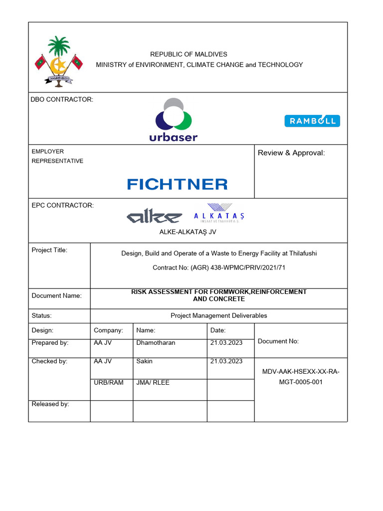 RA 005 - Formwork, Reinforcement and Concrete Rev 01 | PDF | Personal Protective Equipment ...