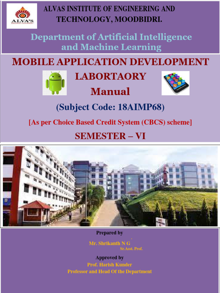 Android Lab Manual New | PDF | Engineering | Artificial Intelligence
