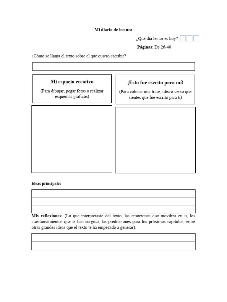 Diario de Lectura | PDF