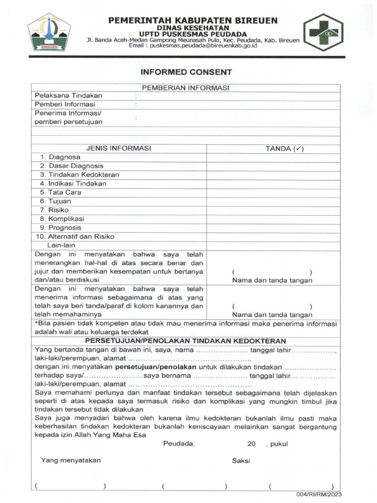 Informed Consent | PDF