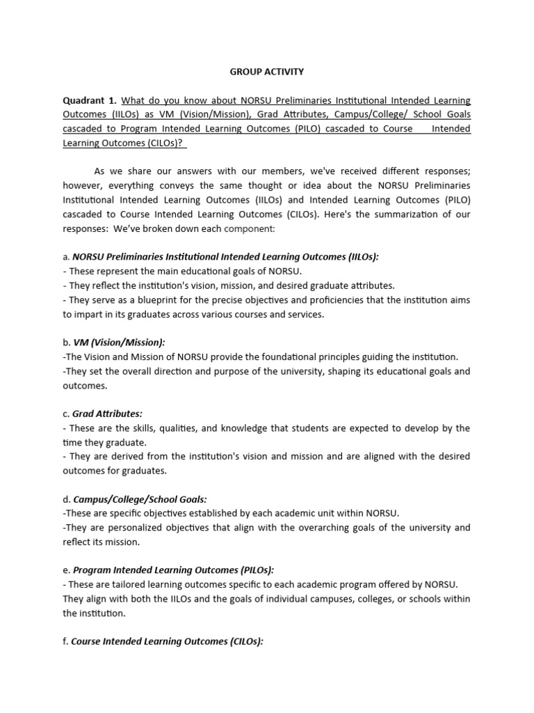 Group Activity | PDF | Learning | Vocational Education