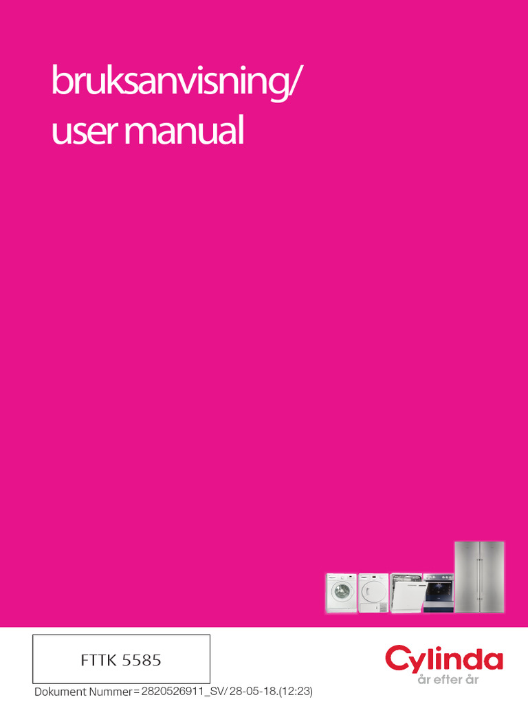 Tvätt - Tork FTTK 5585 Bruksanvisning | PDF