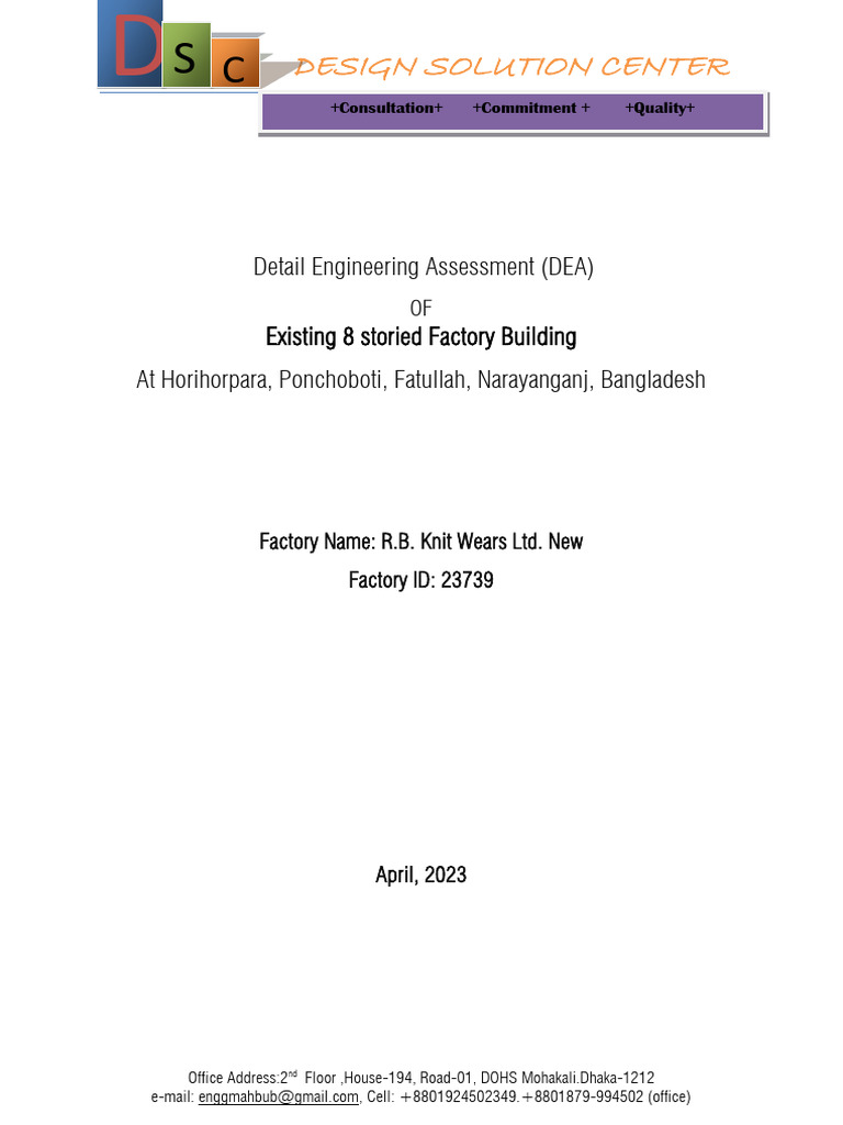 Dea Report of RB Knit 17.04.2023 | PDF | Beam (Structure) | Deep Foundation