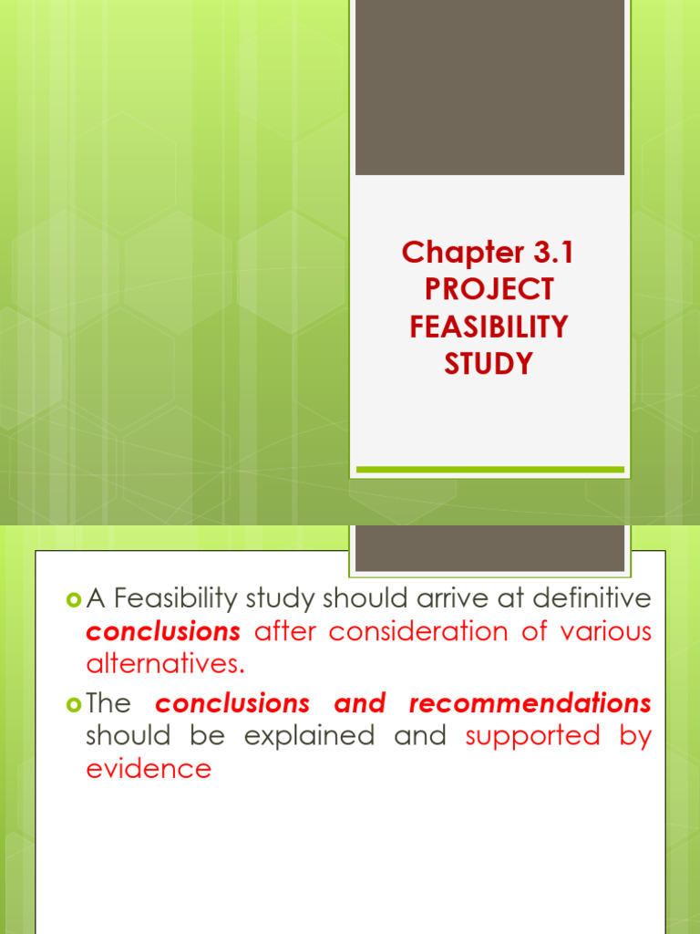 3.1 PROJECT FEASIBILITY STUDY | PDF | Environmental Impact Assessment ...