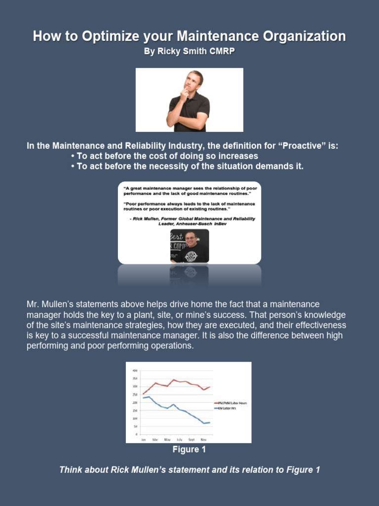 How To Optimize Your Maintenance Organization | PDF | Reliability ...