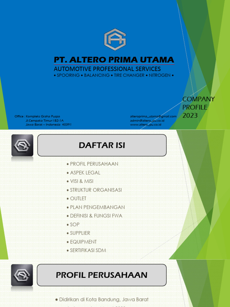 Company Profile Pt. Altero Prima Utama | PDF