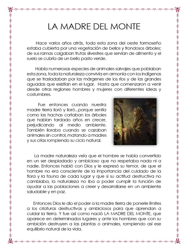 Leyenda - La Madre Del Monte | PDF | Naturaleza