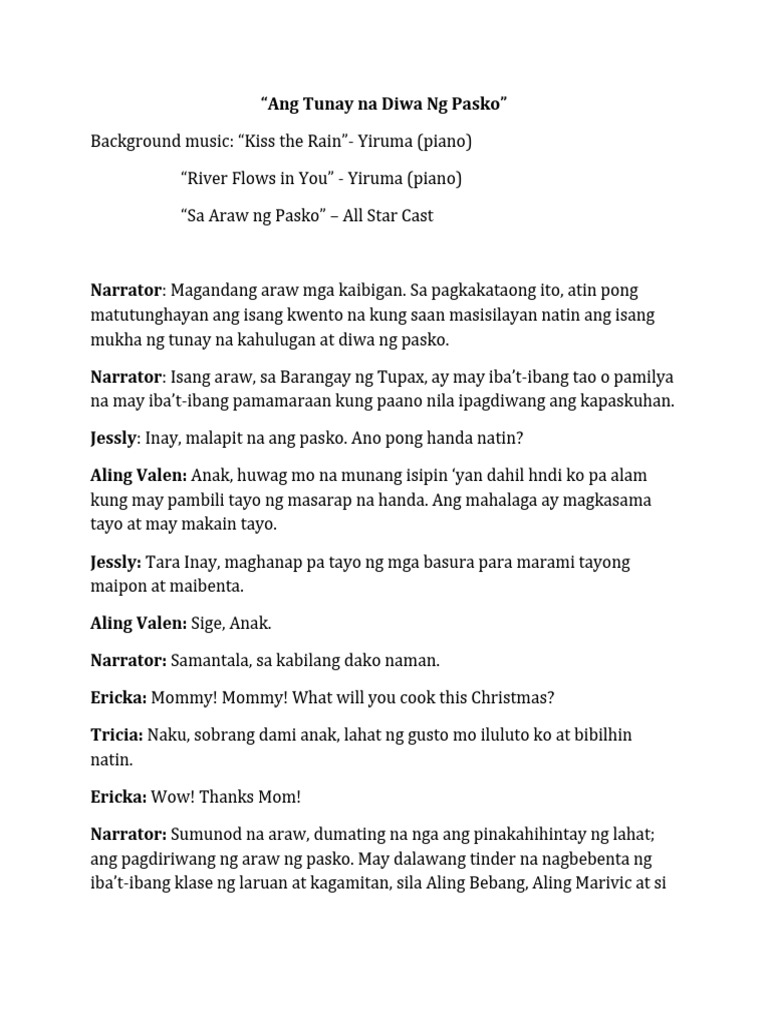 Ang Tunay Na Diwa NG Pasko | PDF