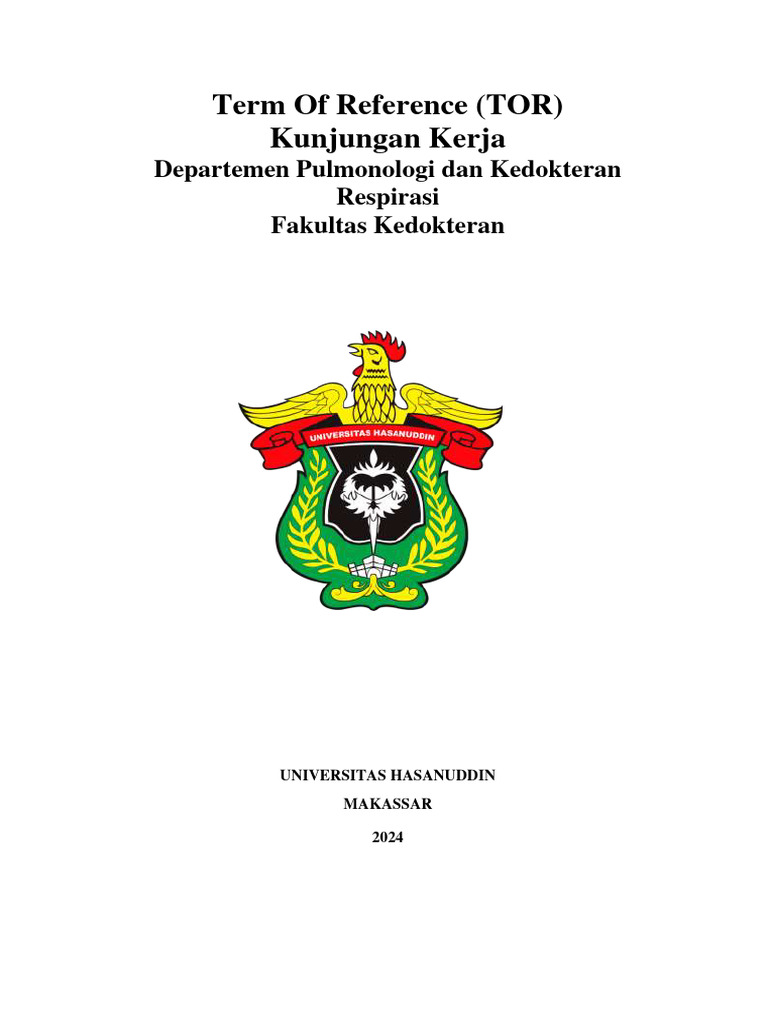 TOR Benchmarking Dept. Pulmonologi | PDF | Kajian Bahasa Asing | Kesehatan Holistik