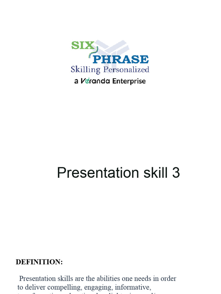 Essential Presentation Skills Guide | PDF