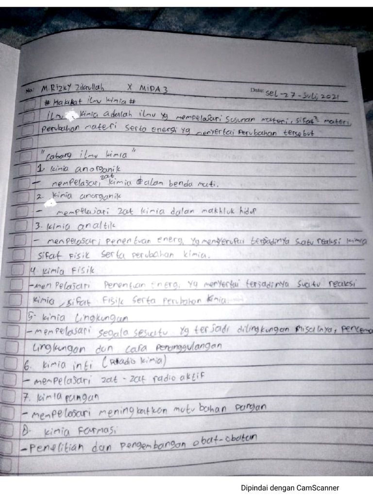 Tugas Muhammad Rizky Zikrullah X MIPA 3 | PDF