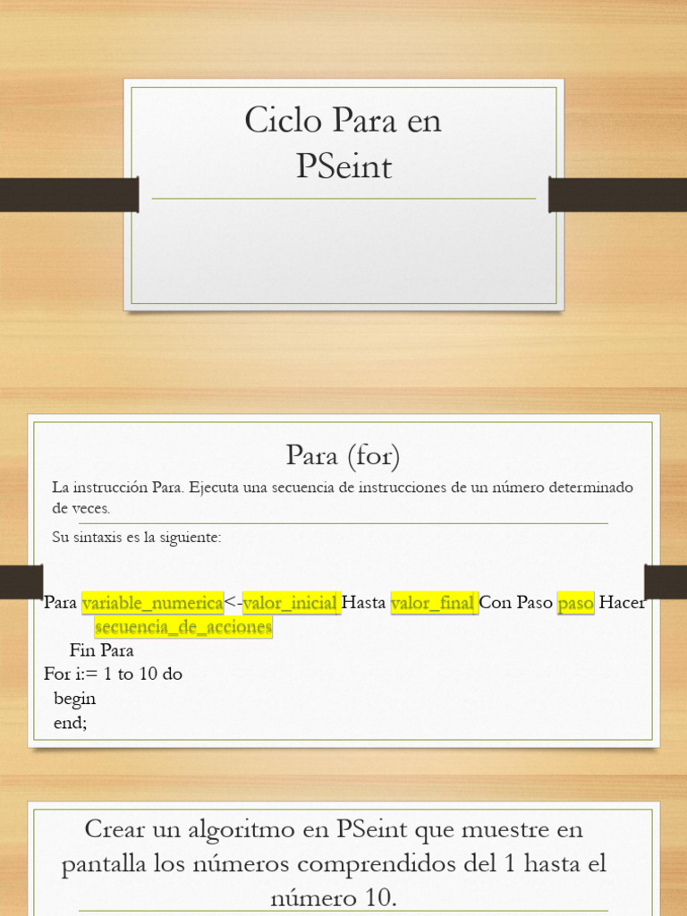 PSEINT CICLO PARA | PDF