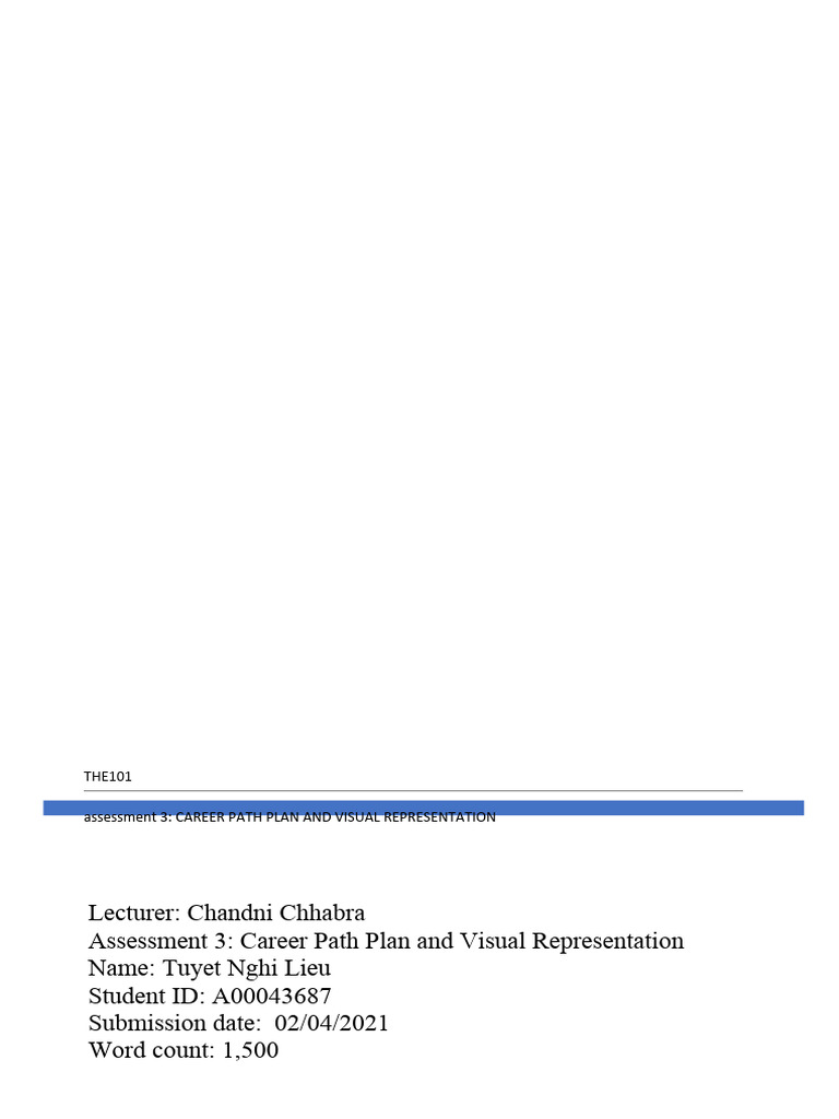 THE101 - M3 - Lieu - T - Career Path Plan and Visual Representation ...