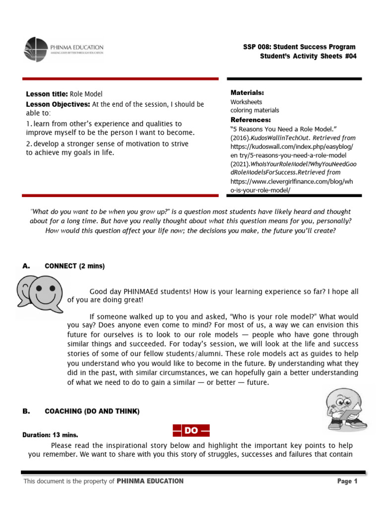 Inspiring Role Models for Students | PDF | Experience | Cognition