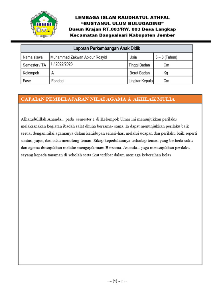 File Rapot New-1 | PDF