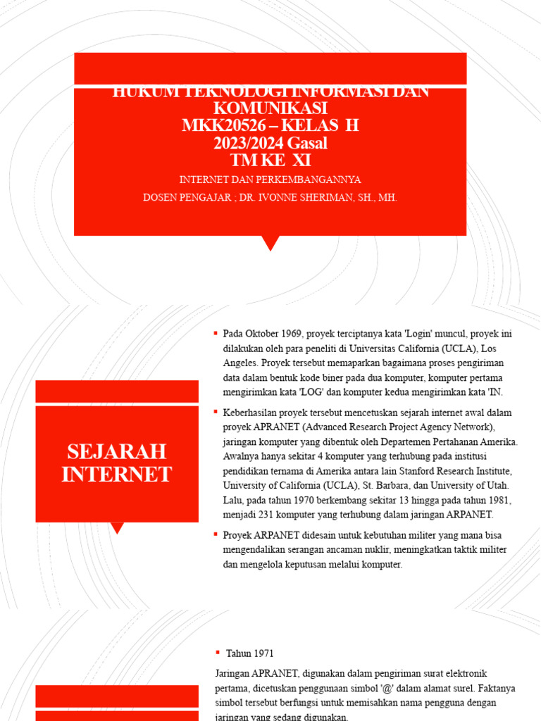 TM XII PERKEMBANGAN INTERNET. | PDF