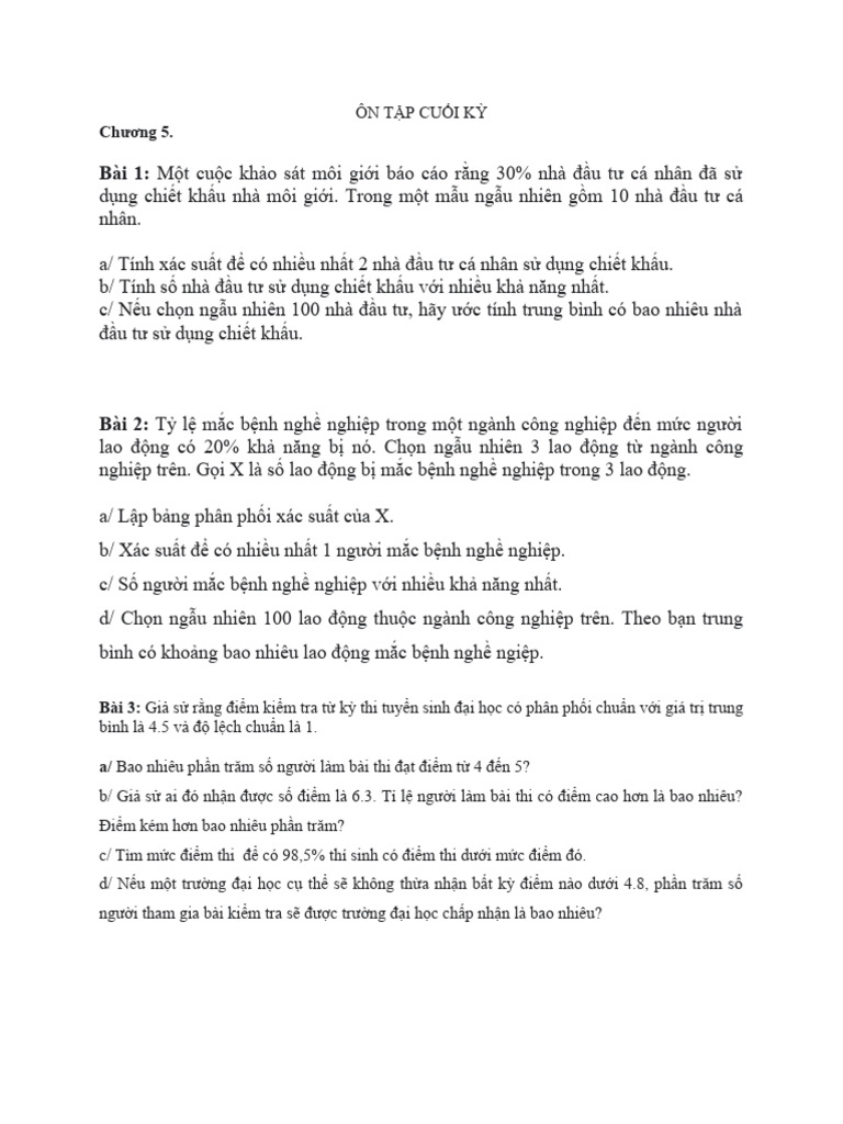 Ôn Tập Cuoi Ky - TKTKD | PDF